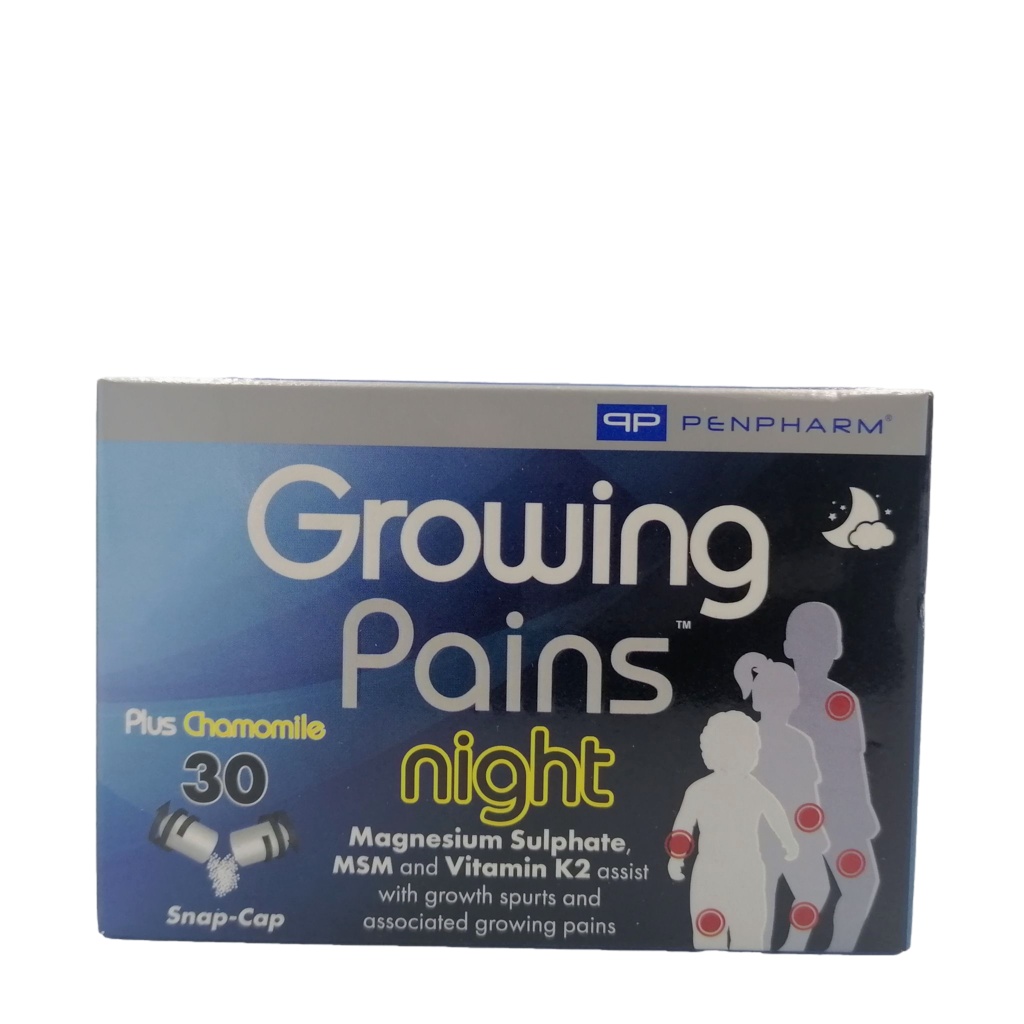 GROWING PAINS NIGHT CAPS 30’S – Westham Pharmacy